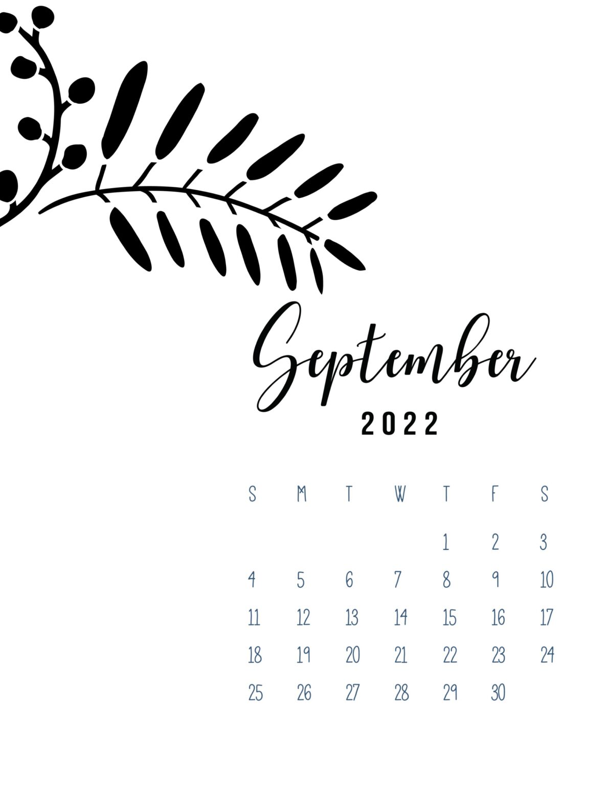 Free Printable September 2022 Calendars - World of Printables