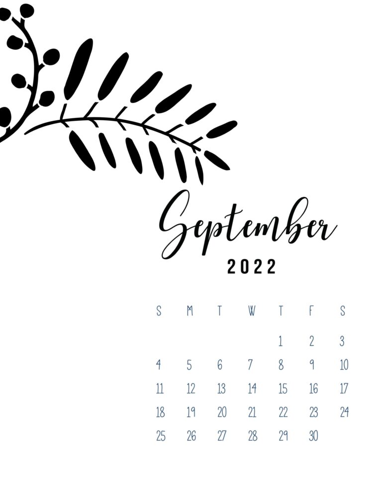 Free Printable September 2022 Calendars - World of Printables