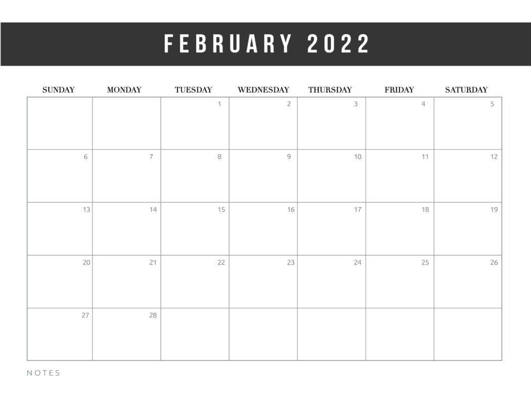 Free Printable February 2022 Calendars - World of Printables