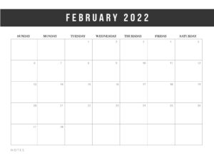 Free Printable February 2022 Calendars - World of Printables