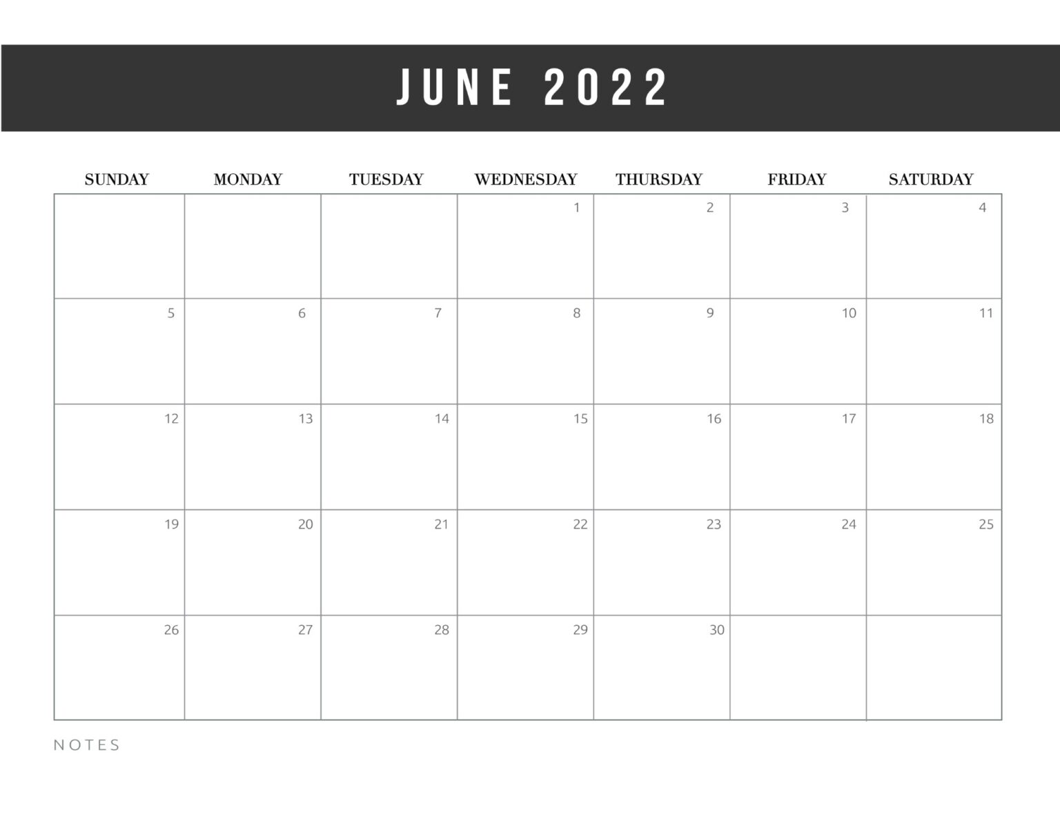Free Printable June 2022 Calendars - 100's of Styles - All Free!