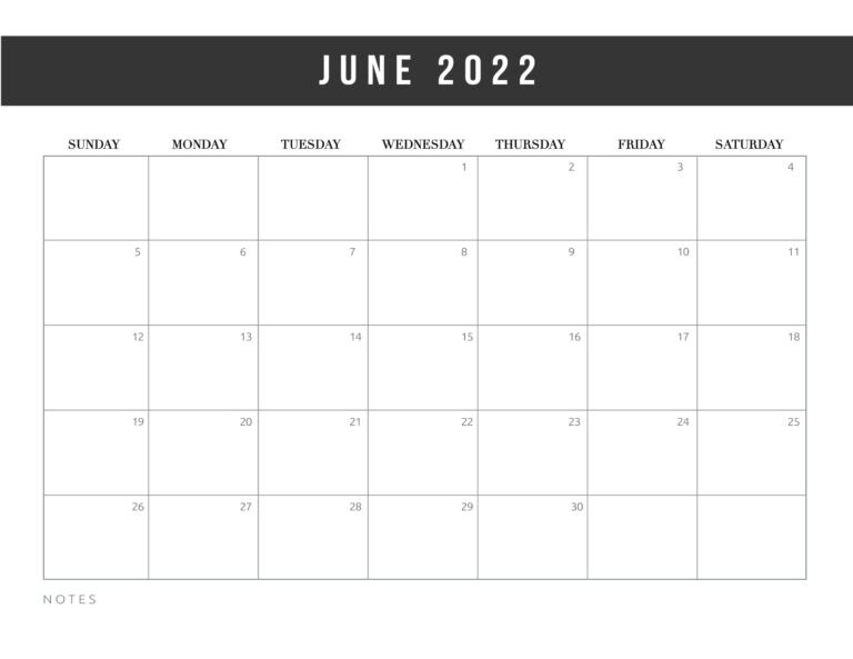 Free Printable June 2022 Calendars - 100's of Styles - All Free!