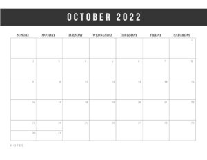 Free Printable October 2022 Calendars - World of Printables