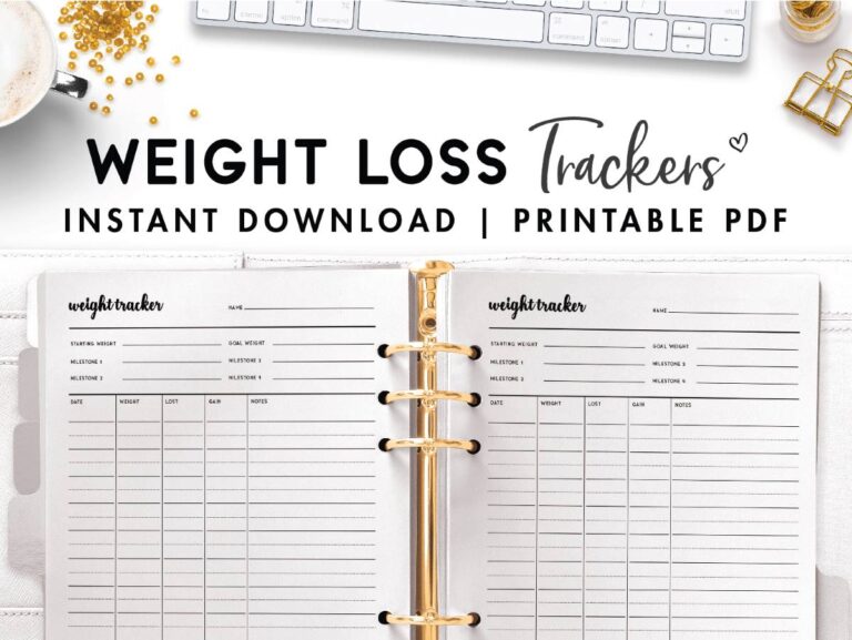 Free Weight Tracker Template - World of Printables