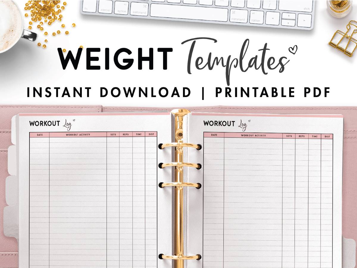 Printable Simple Workout Log Template - World of Printables