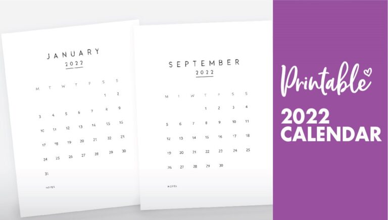 Free Printable Calendars For 2021 & 2022 - World of Printables