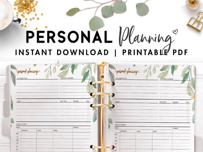 Printable Planner Templates To Help You Organize Your Life - World of ...