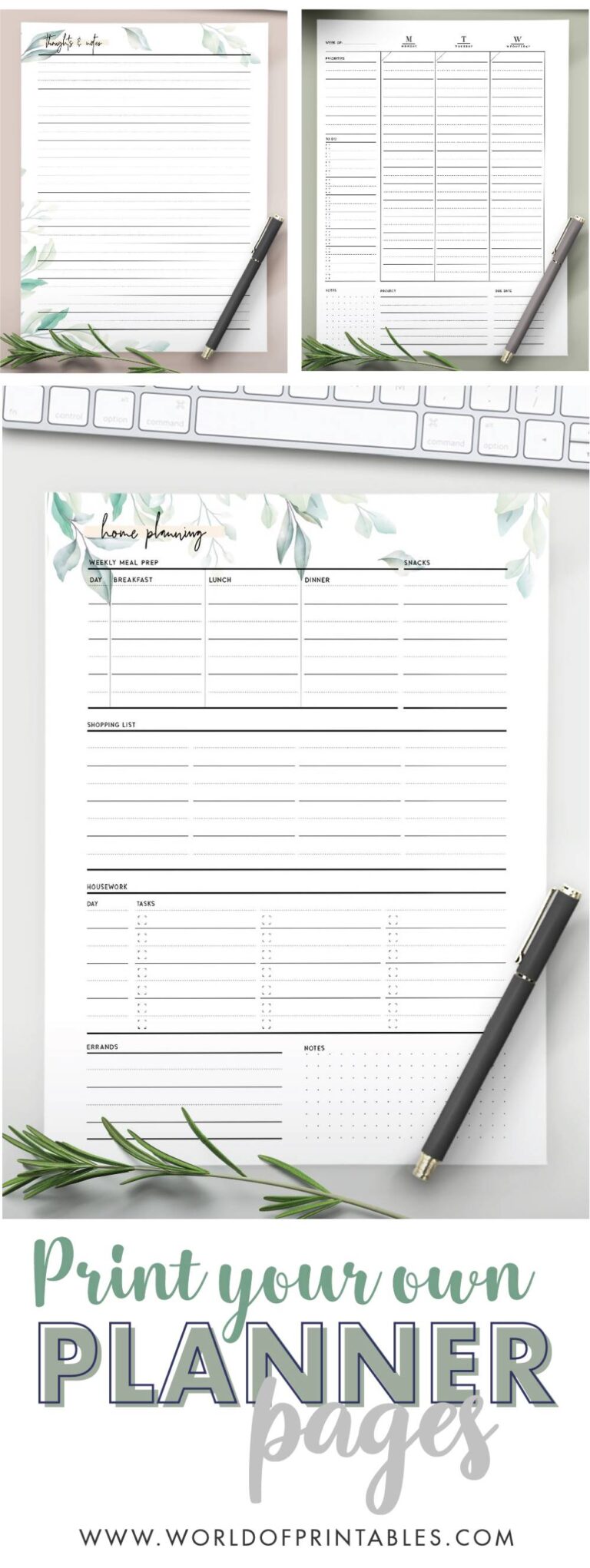 Print Your Own Planner How To Use Printable Planners Accessories