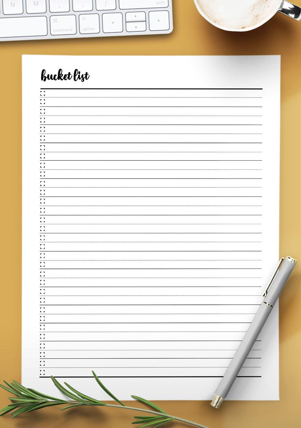 Get This Free Printable Bucket List Template And Strive For More