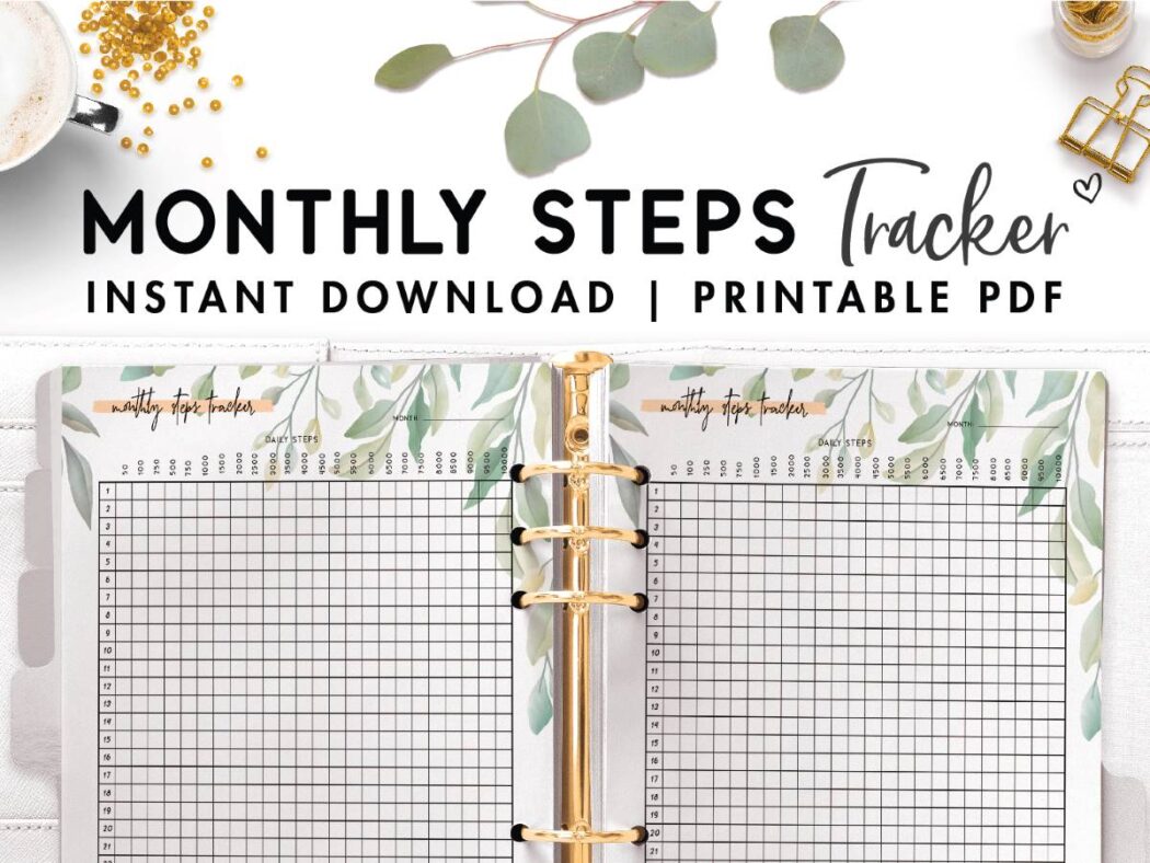 Free Printable Monthly Steps Tracker Template - World of Printables