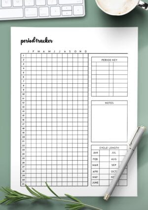 Printable Period Tracker Template - World of Printables