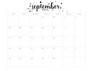 Free Printable September 2022 Calendars - World of Printables
