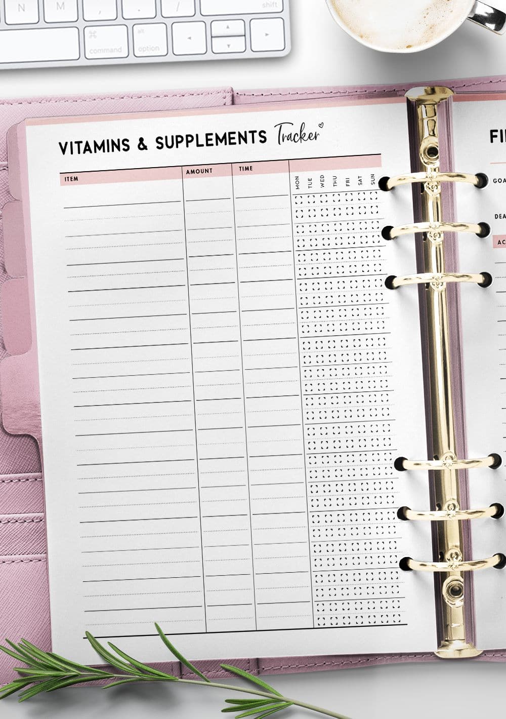 Printable Vitamins and Supplements Tracker Template - World of Printables