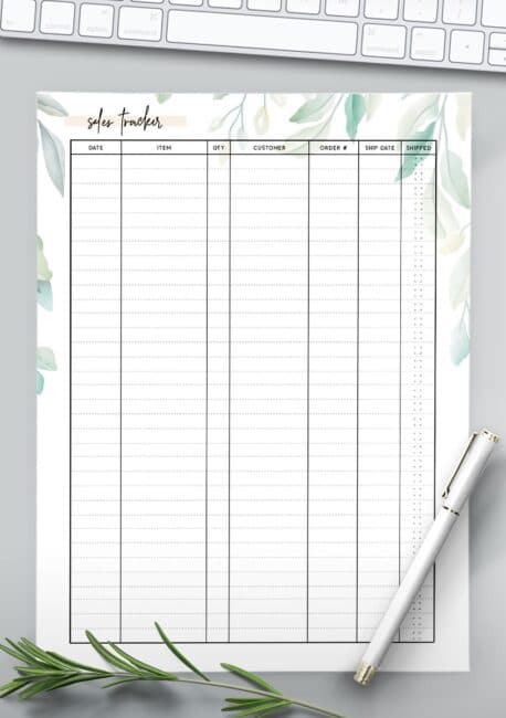 FREE Sales Tracker Template PDF - World of Printables