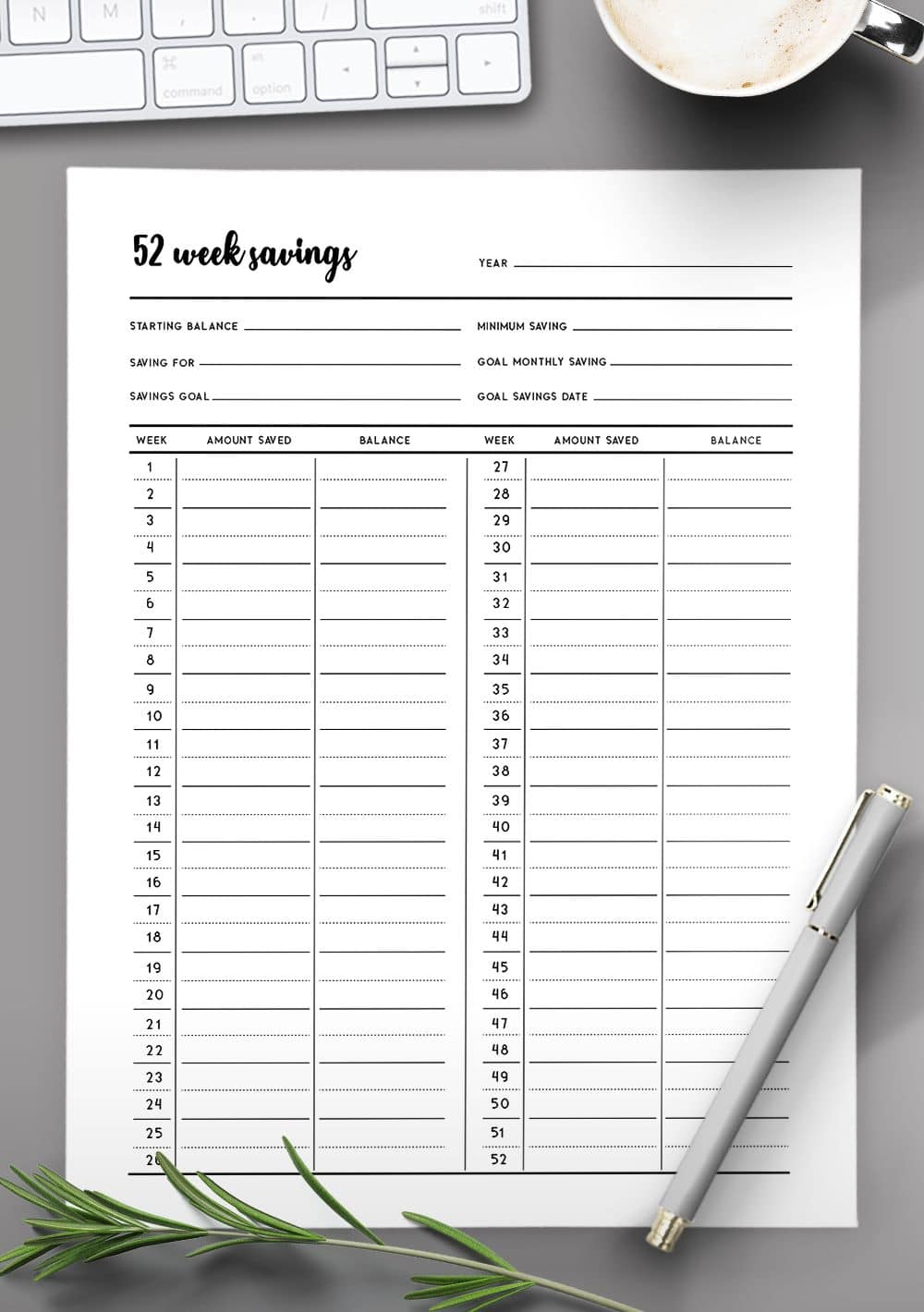 Download Savings Tracker Template PDF - World of Printables