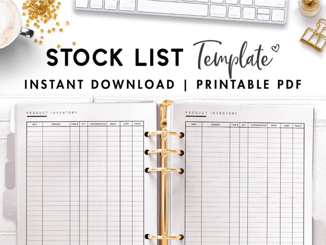 Free Printable Stock List Template - Manage Your Product Inventory