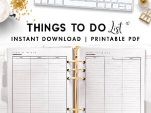 Printable Things To Do List Template - World of Printables