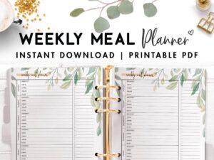 Free Printable Colorful Weekly Meal Planner Template - World of Printables