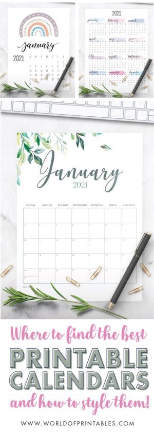 Printable Calendar Templates - Where To Find Them & How To Style Them