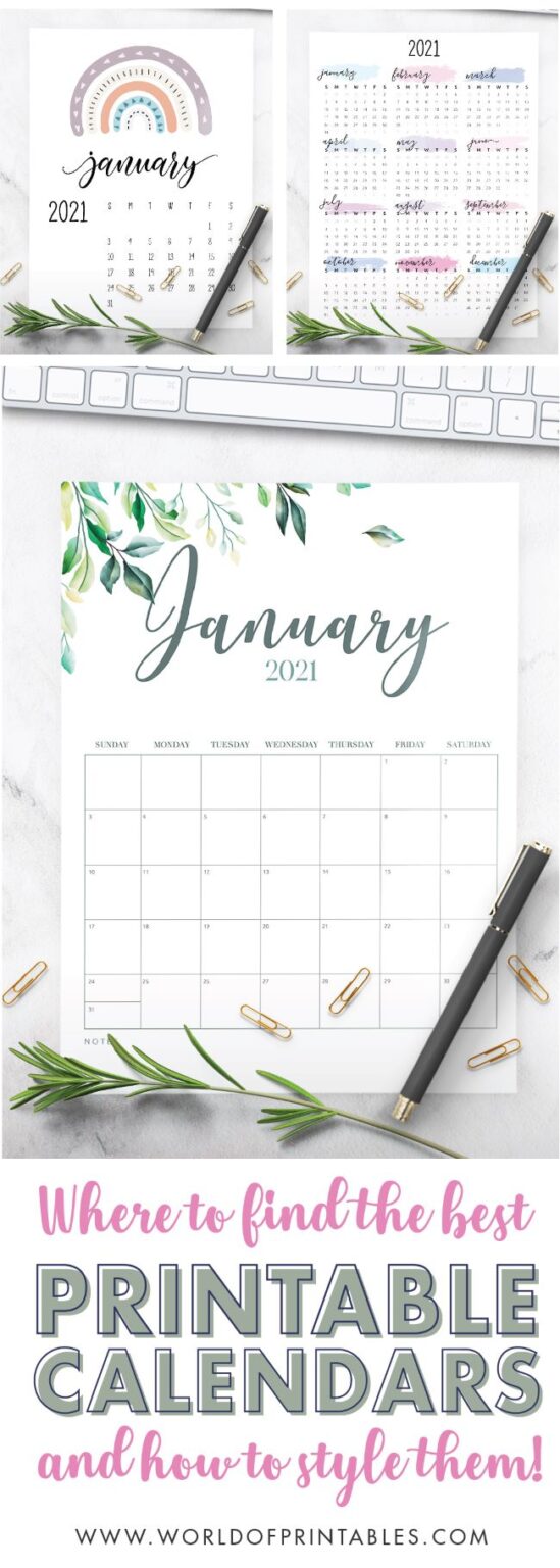 Printable Calendar Templates - Where To Find Them & How To Style Them