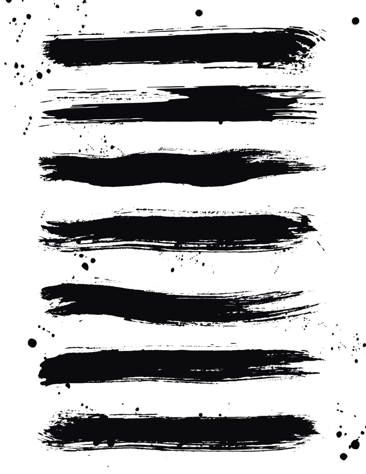 Free Printable Wall Art - Brush Strokes - World of Printables