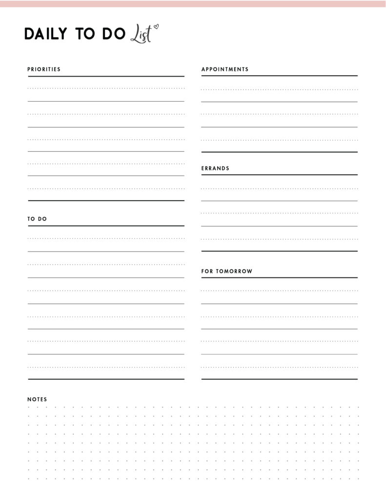 Free Printable To Do List Template Paper Trail Design Printable To Do 