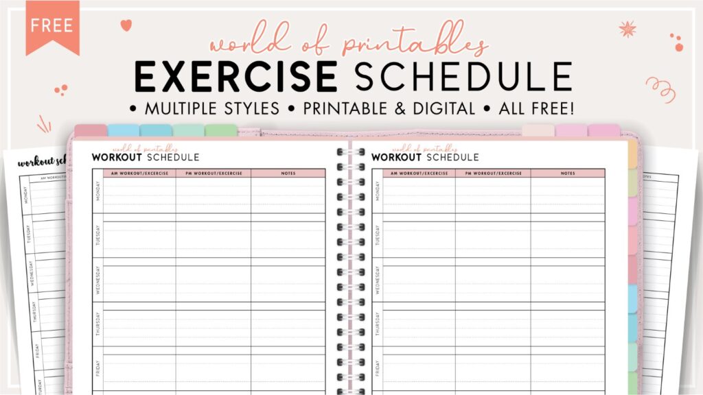 Free Printable Monthly Workout Calendar Template Kayaworkout co