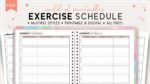 Free Printable Exercise Schedule Template - World of Printables