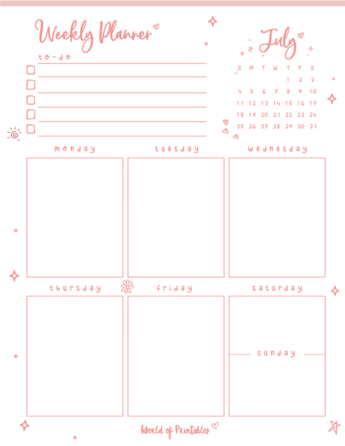 Free July Calendar, July Wallpaper & Summer Themed Printables