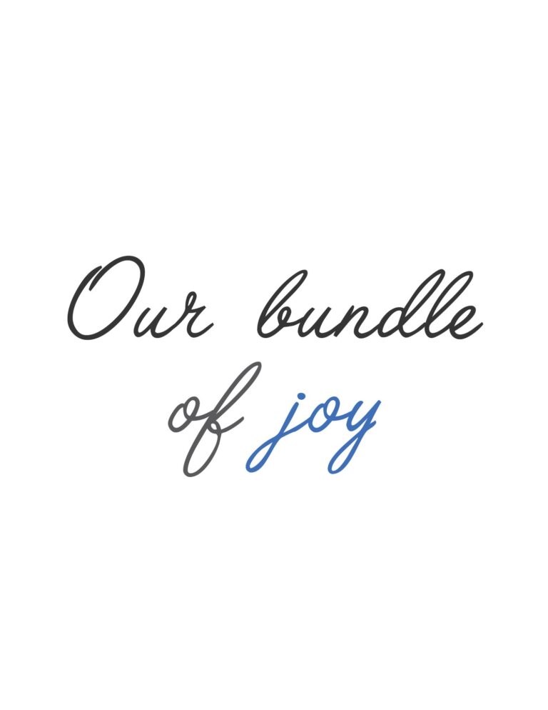 Free Printable Wall Art - Our Bundle Of Joy (Boys) Art Print - World of ...