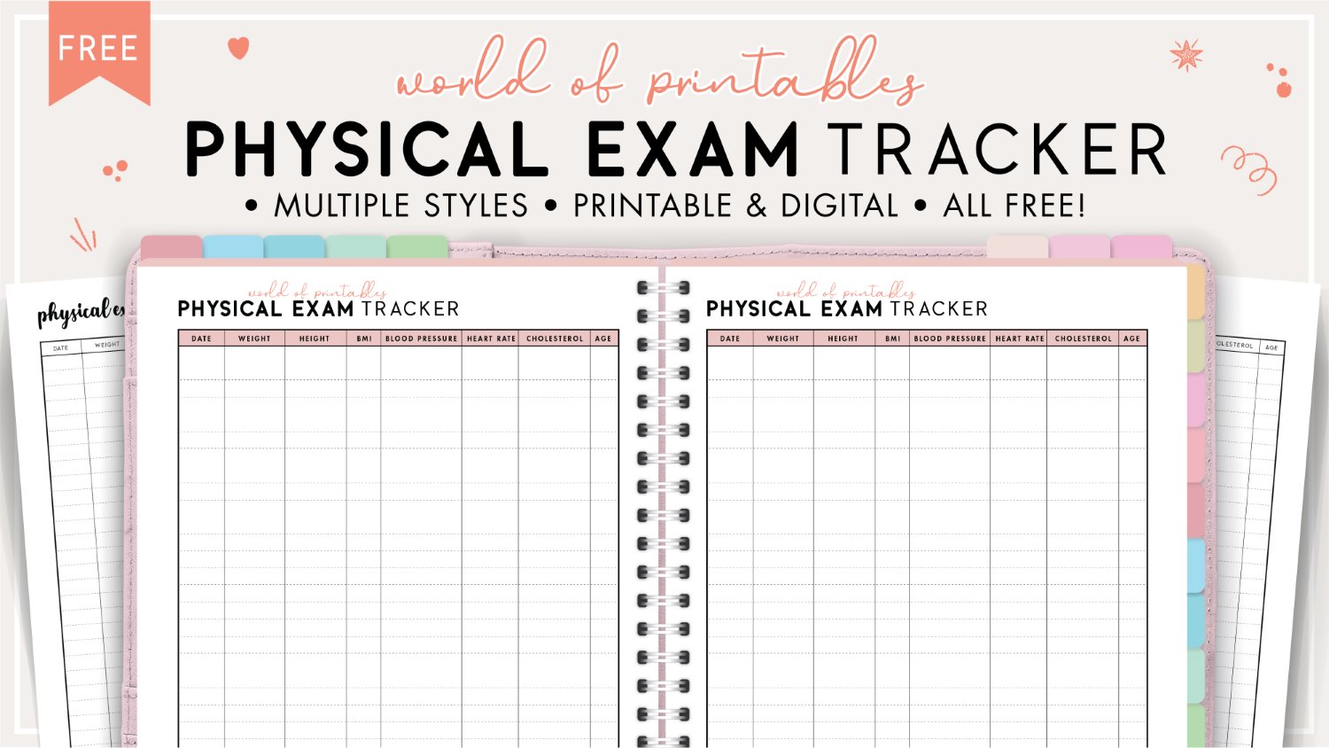 Printable Physical Exam Tracker Template - World of Printables