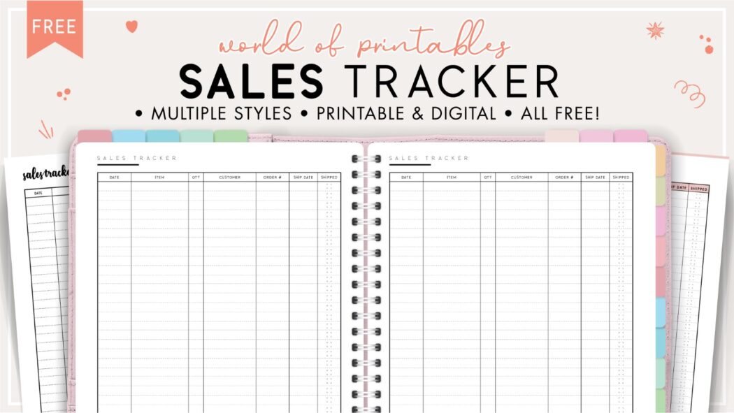 Printable Simple Sales Tracker - World of Printables