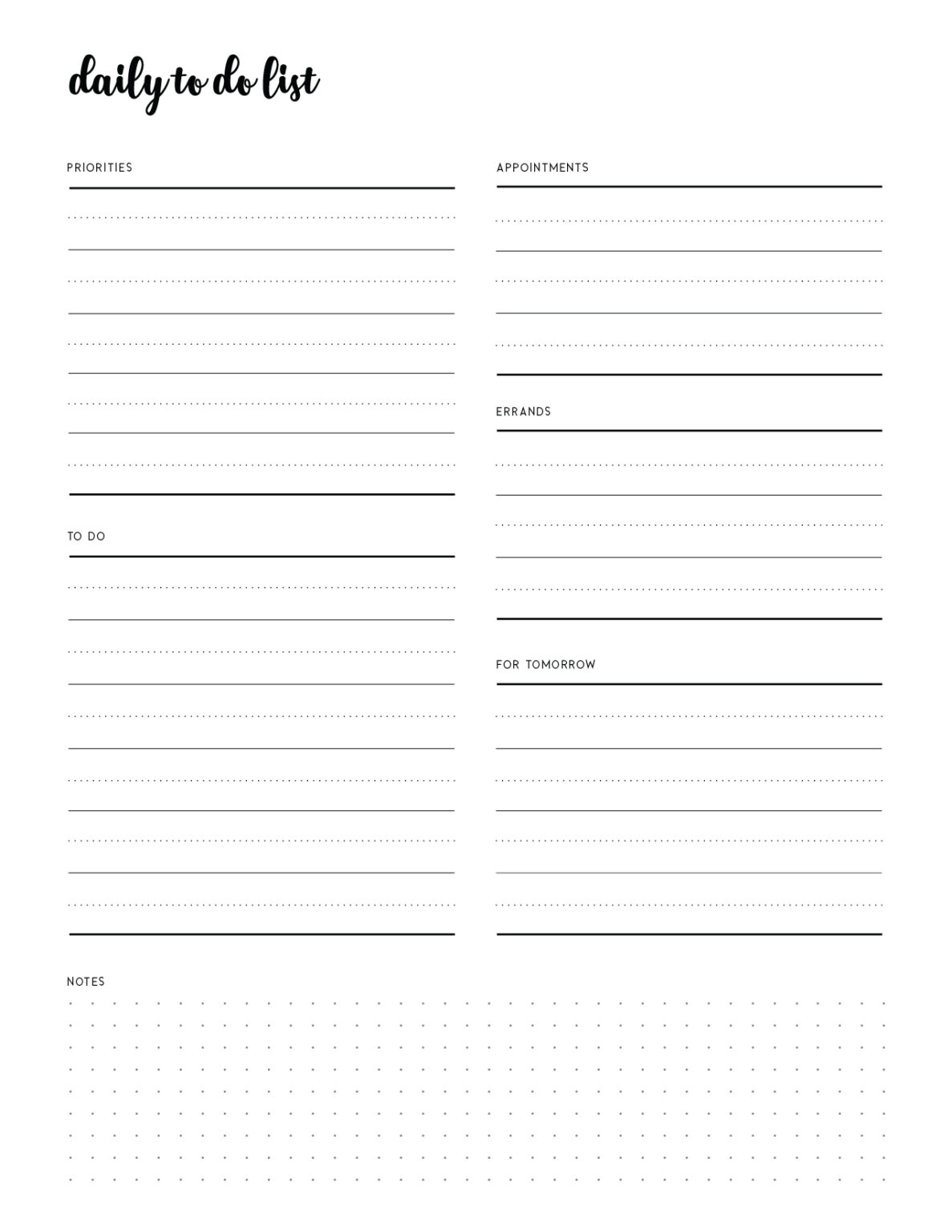 FREE To Do Printable - The Best Printable To Do List Template You'll Find