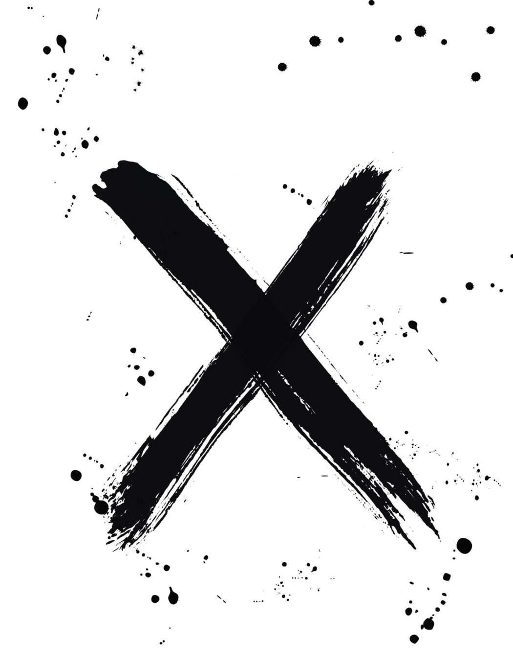 Free Printable Wall Art - X Brush Stroke - World of Printables