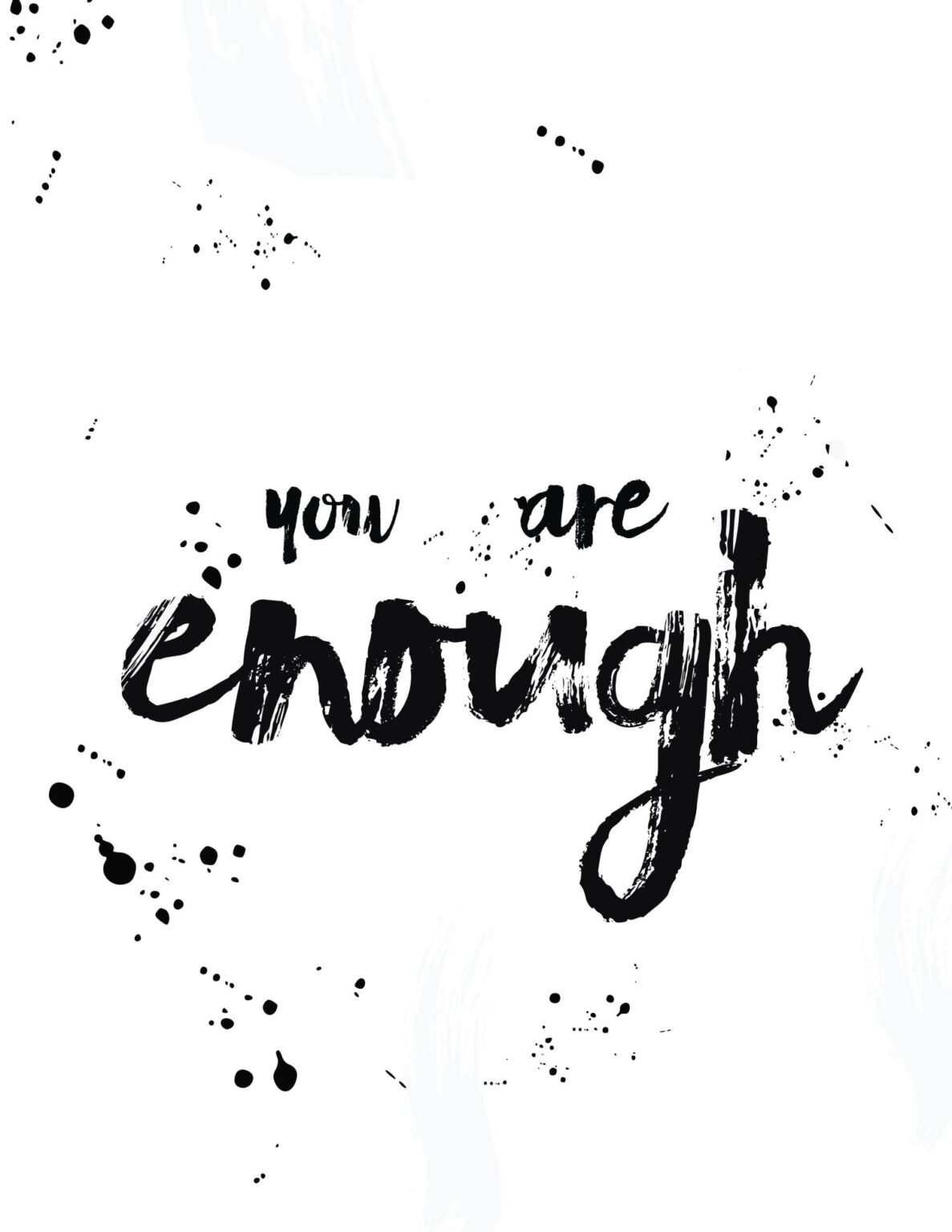 Free Printable Wall Art - You Are Enough - World of Printables