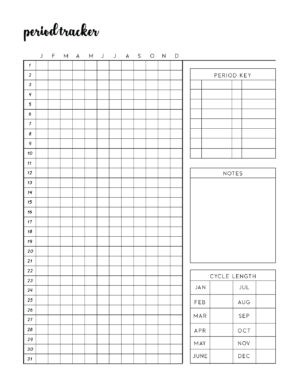 Printable Period Tracker Template - World of Printables