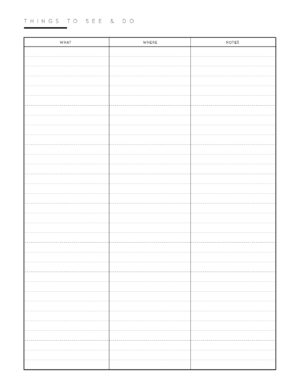 Activity Planner - Plan Things To Do - World of Printables