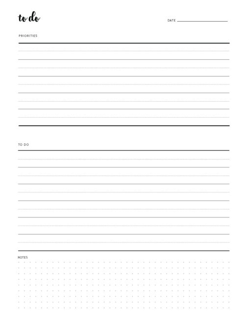 Free Printable To Do Template - World of Printables