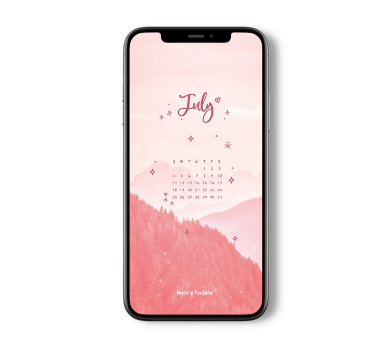 Free July Calendar, July Wallpaper & Summer Themed Printables