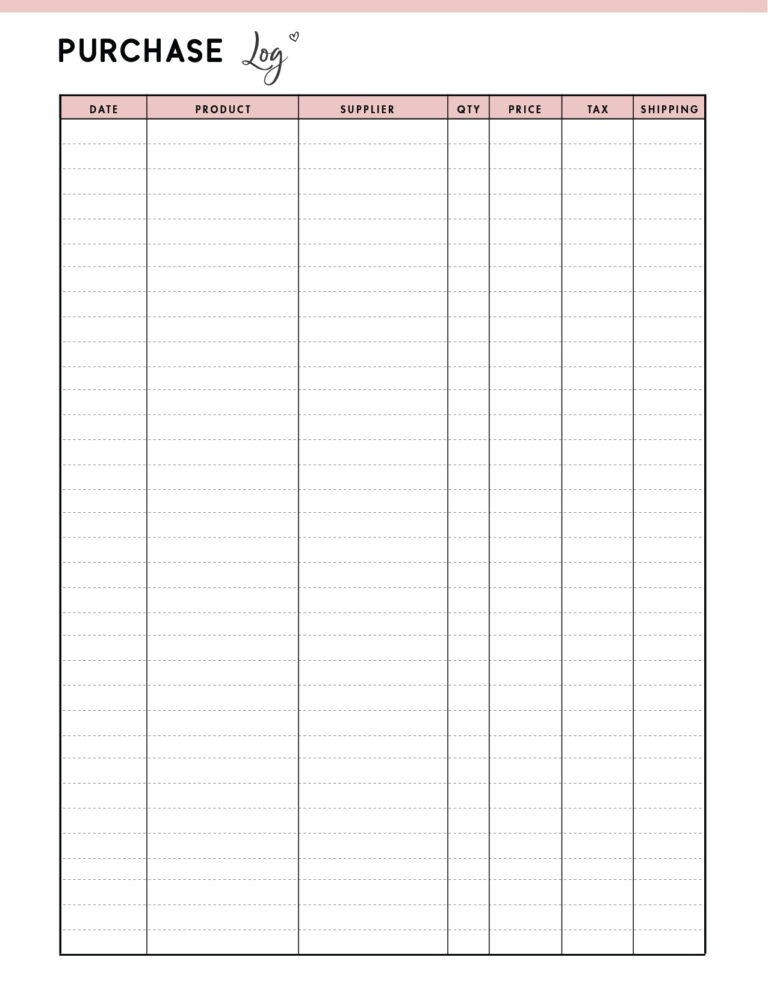 Free Printable Purchase Order Tracker - World of Printables