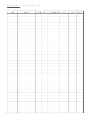 Free Printable Stock List Template - Manage Your Product Inventory
