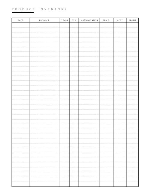 Free Printable Stock List Template - Manage Your Product Inventory