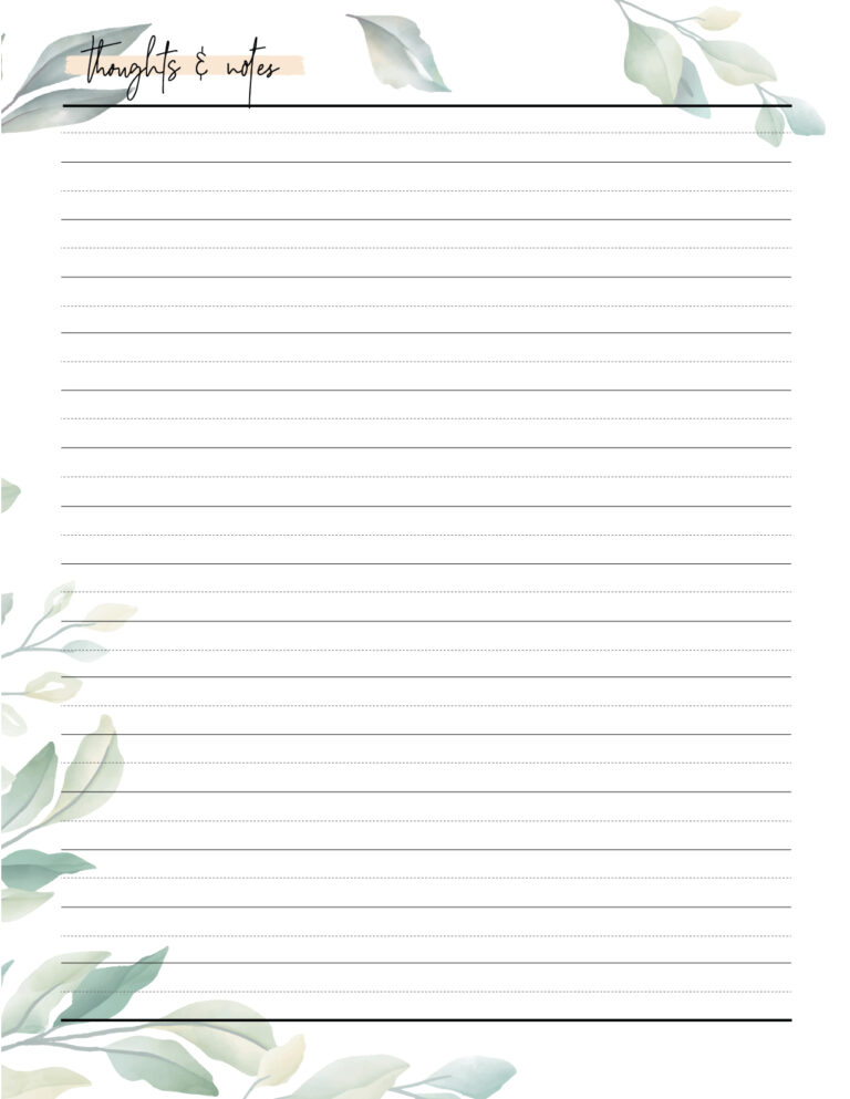 Free Printable Thought Record Template - World of Printables