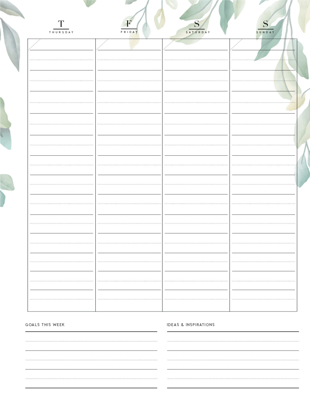 Printable Weekly Work Plan Template - World of Printables