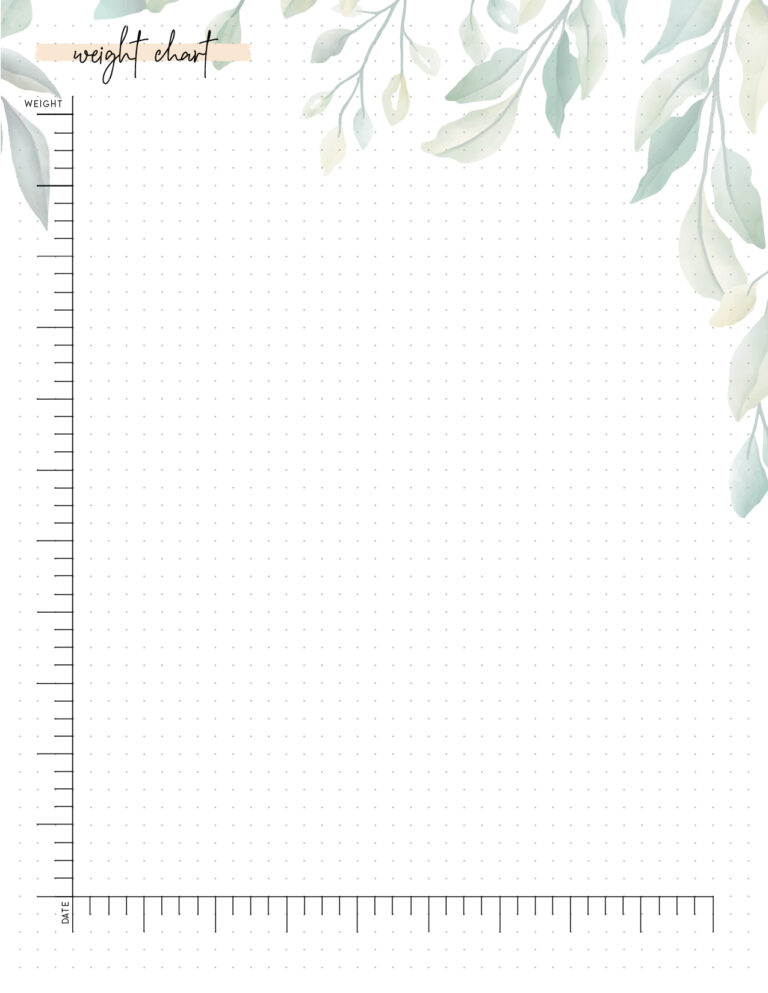 Printable Weight Chart Template - World of Printables