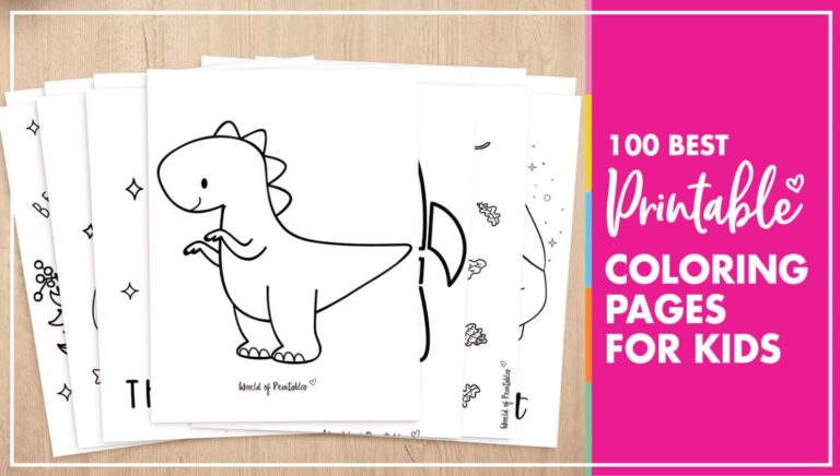 100 Easy Coloring Pages For Kids - World of Printables