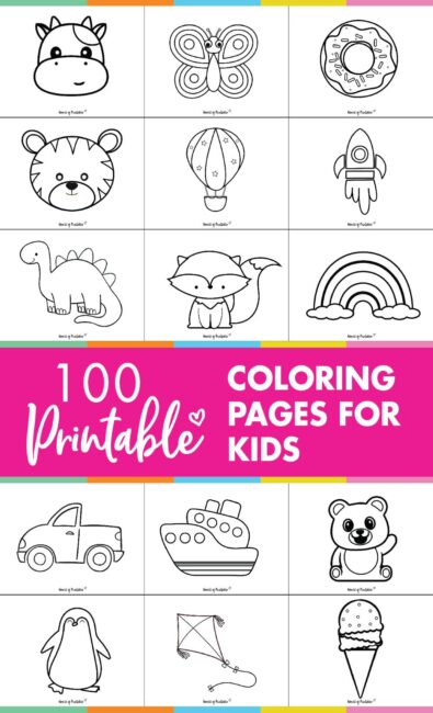 100 Easy Coloring Pages For Kids - World of Printables