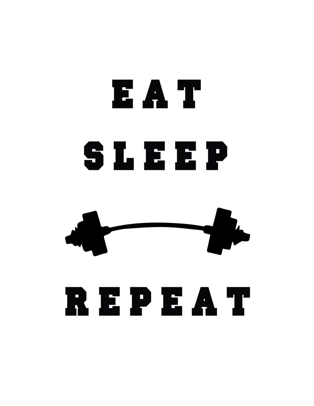 Free Printable Wall Art - Eat Sleep Repeat - World of Printables