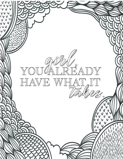 50 Best Printable Inspirational Quote Coloring Pages - World of Printables