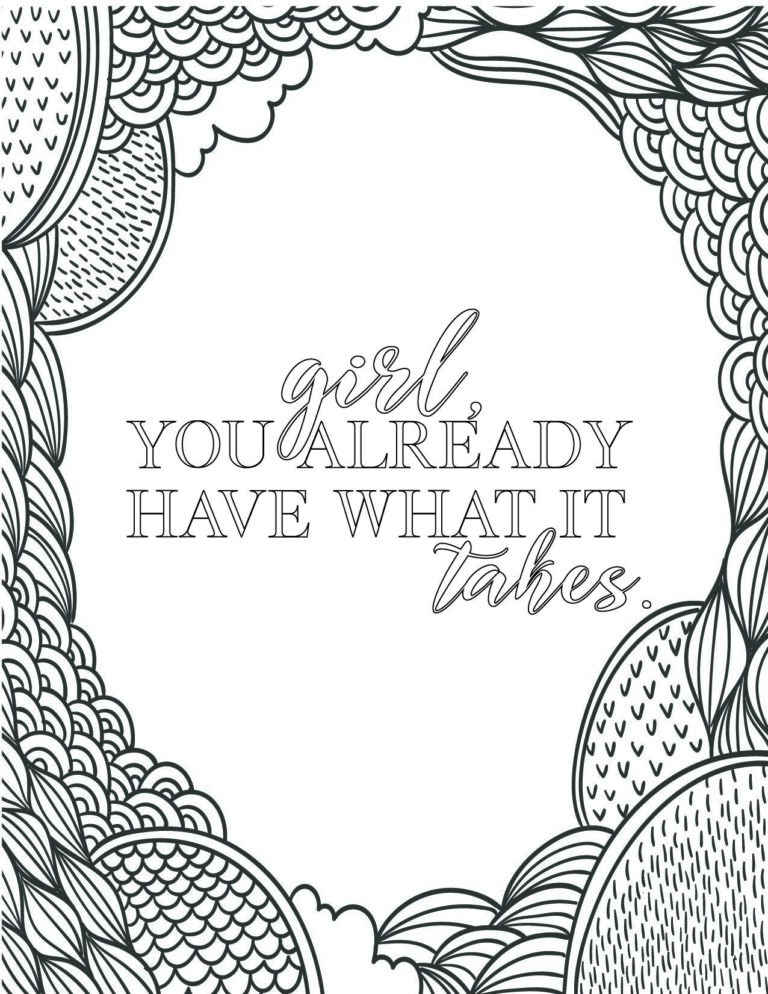50 Free Printable Inspirational Quote Coloring Pages - World of Printables
